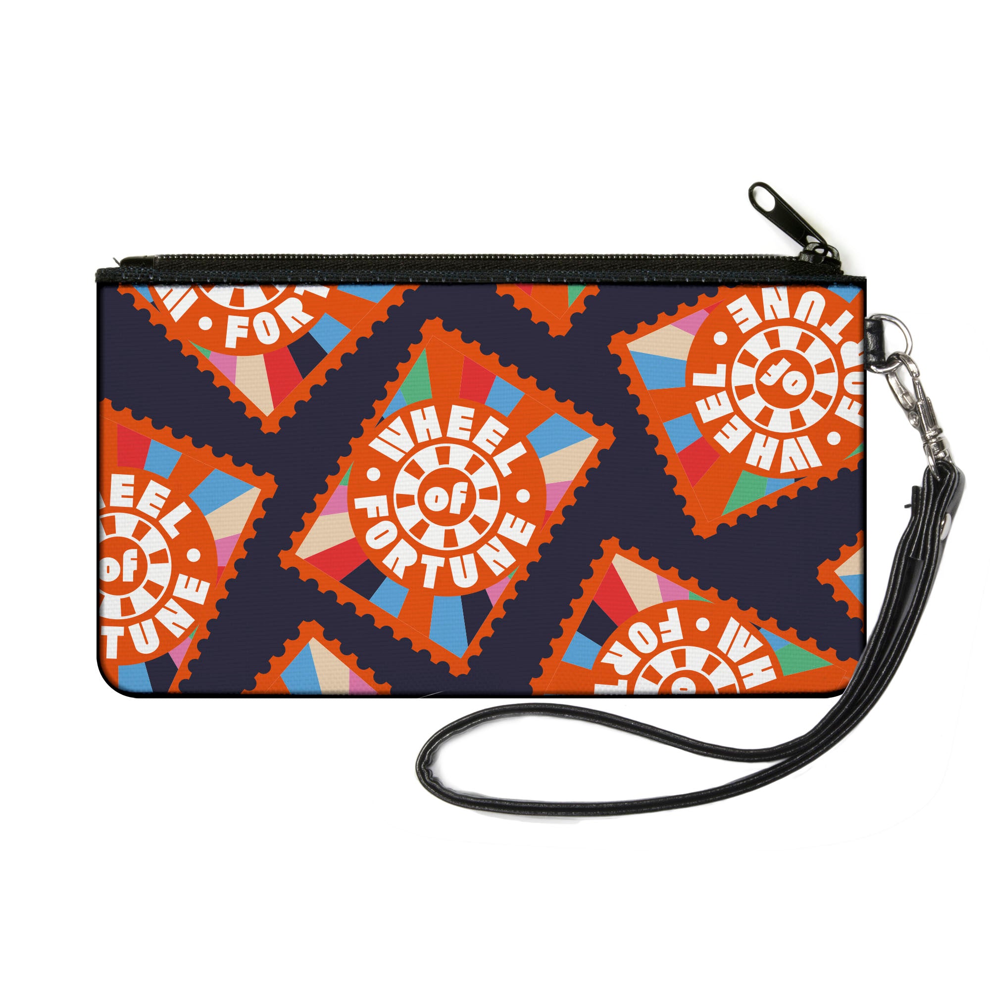 Canvas Zipper Wallet - SMALL - WHEEL OF FORTUNE Title Icon Blocks Scat ...