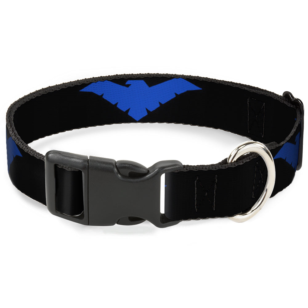 Plastic Clip Collar - Nightwing Logo Black/Blue – Buckle-Down