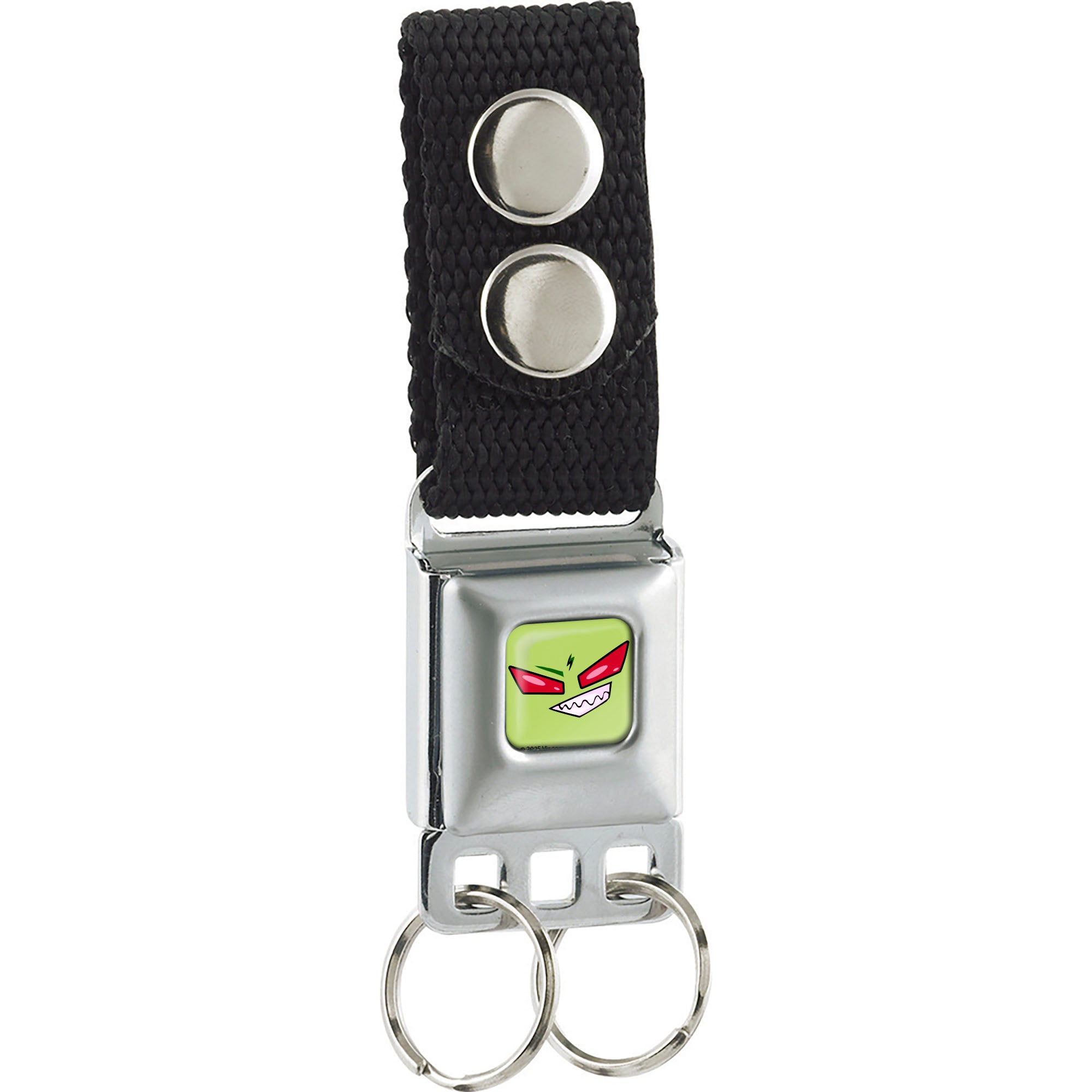 Keychain - Invader Zim Face Close-Up Full Color Green – Buckle-Down