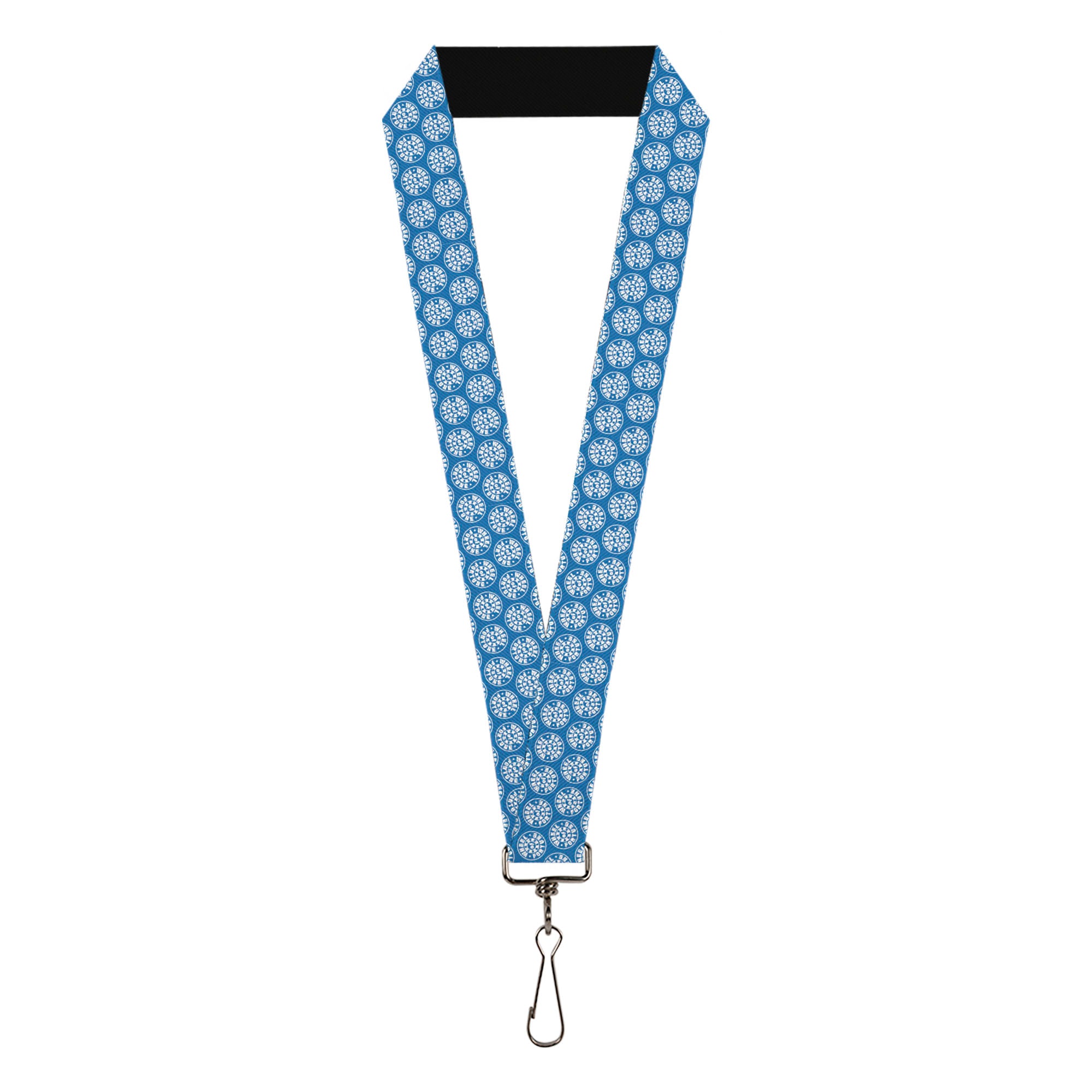 Lanyard - 1.0" - WHEEL OF FORTUNE Monogram Logo Blue/White – Buckle-Down