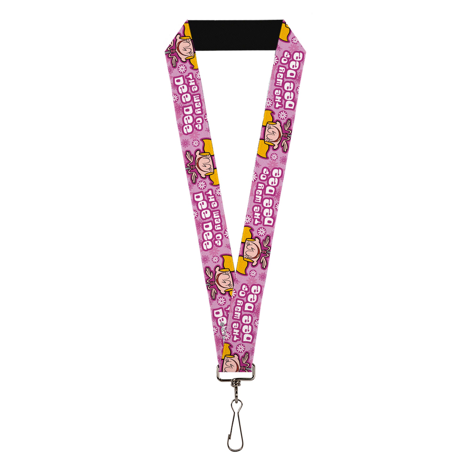Lanyard - 1.0" - Dexter's Laboratory THE WAY OF DEE DEE Pose Pinks/Whi ...