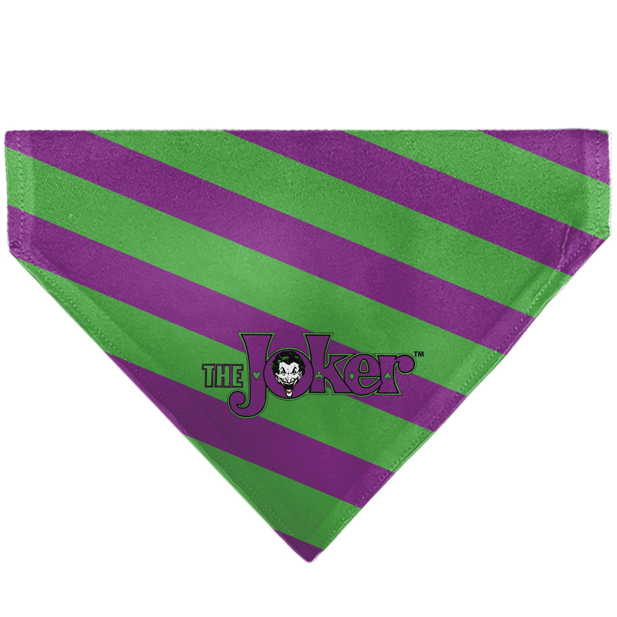 Pet Bandana - THE JOKER Title Logo and Stripe Green/Purple – Buckle-Down
