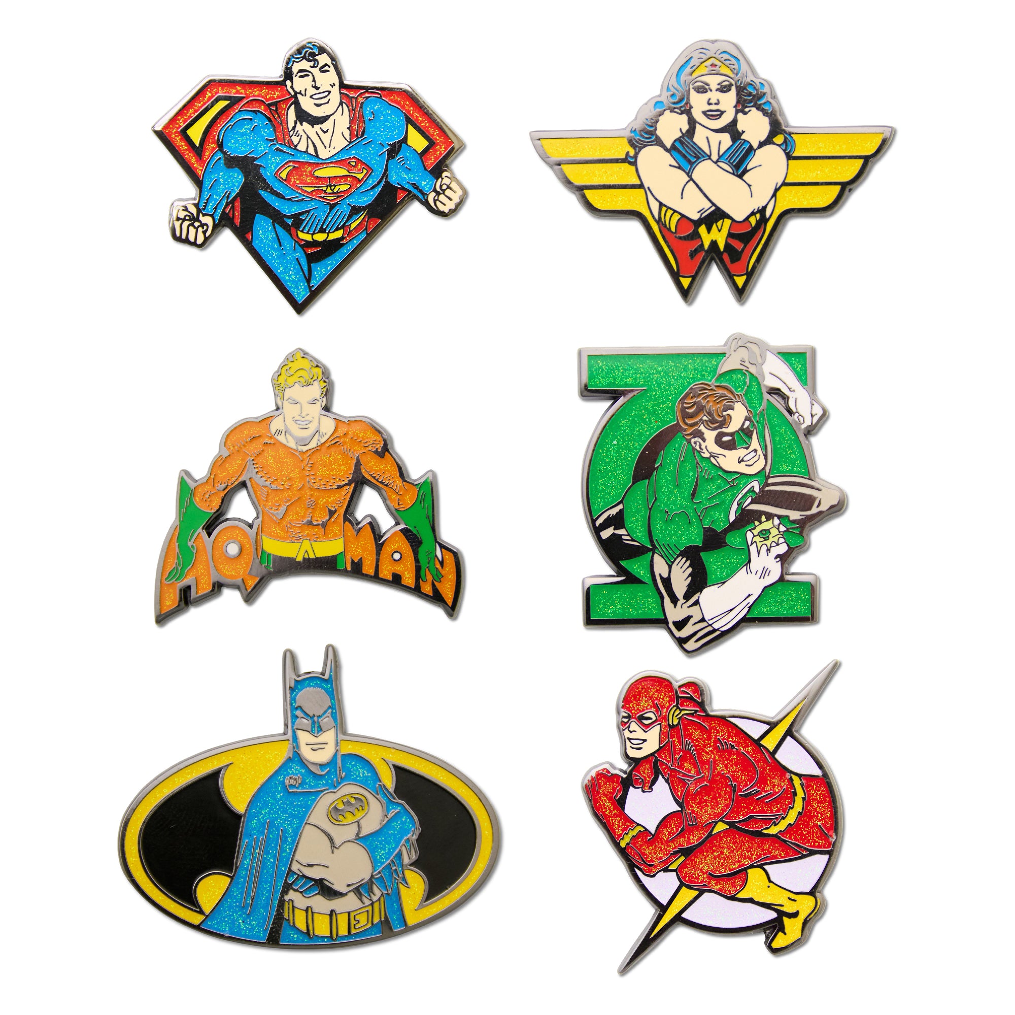 DC Comics Mystery Enamel Pin Blind Box Series, Aquaman, Batman, Flash ...