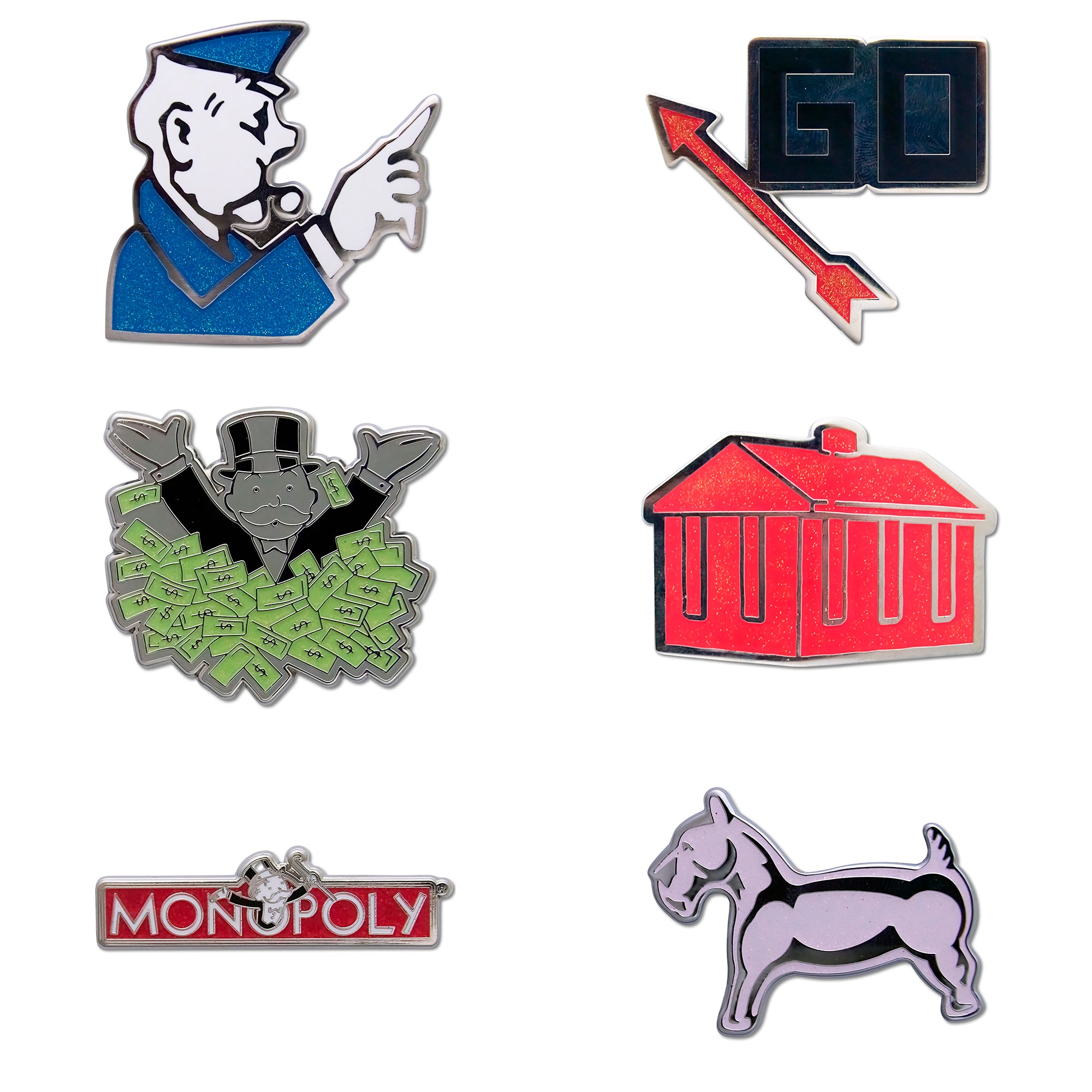 Monopoly Mystery Enamel Pin Blind Box Series, Go Space, Mr Monopoly, P ...