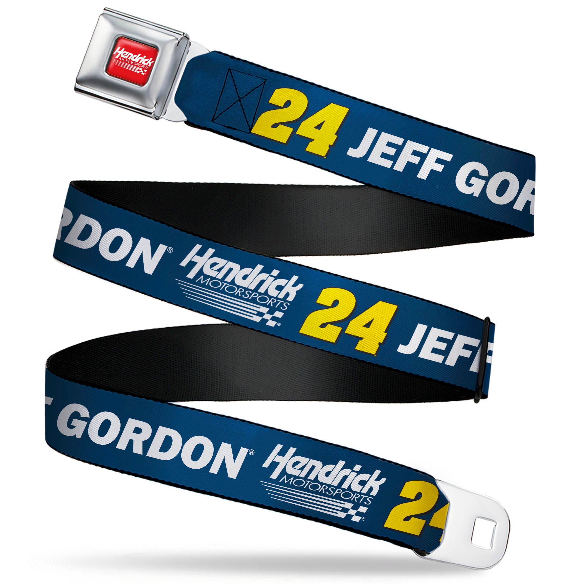 HENDRICK MOTORSPORTS Checker Logo Full Color Red/White Seatbelt Belt ...