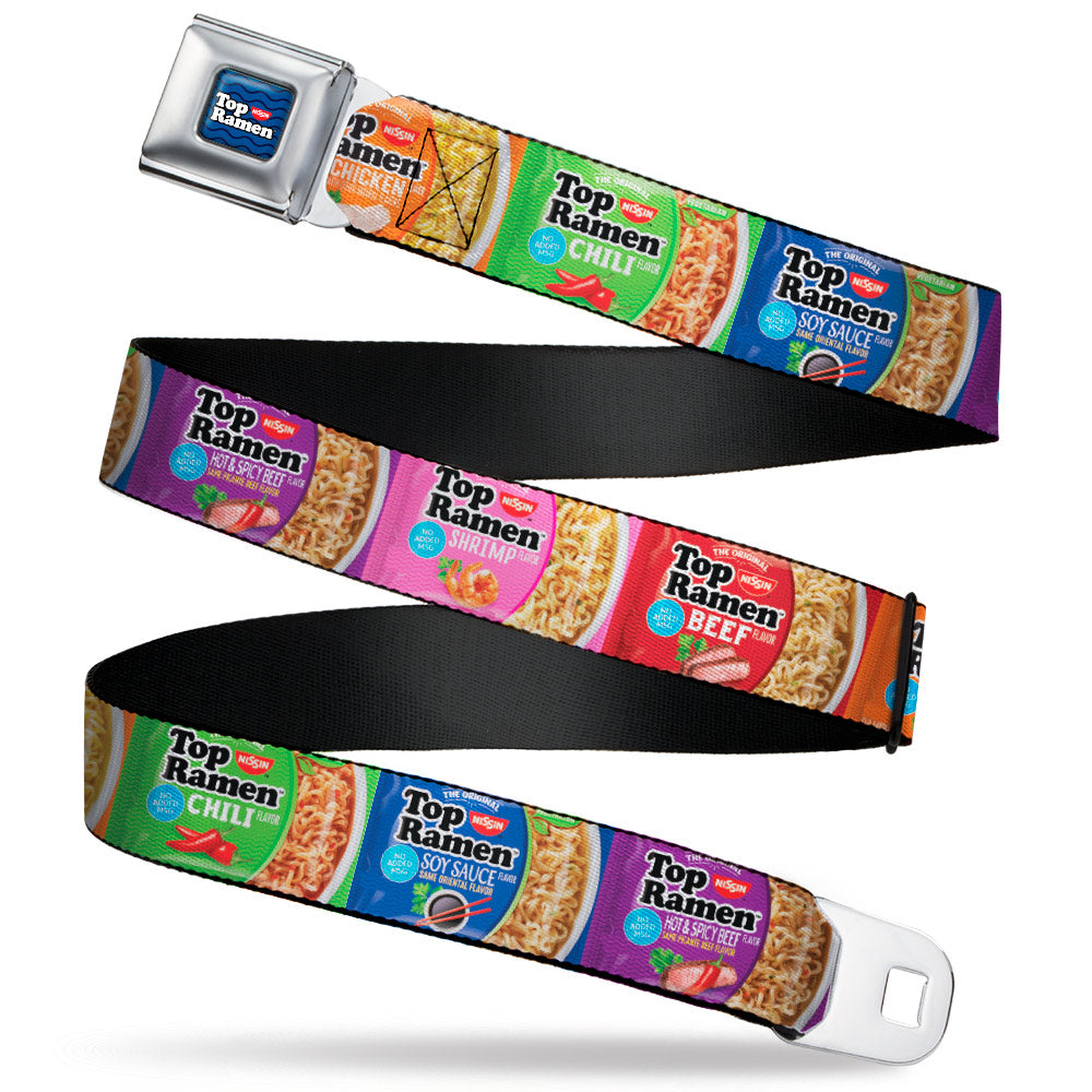 TOP RAMEN Noodle Wave Full Color Blue/Black/White Seatbelt Belt - Top ...