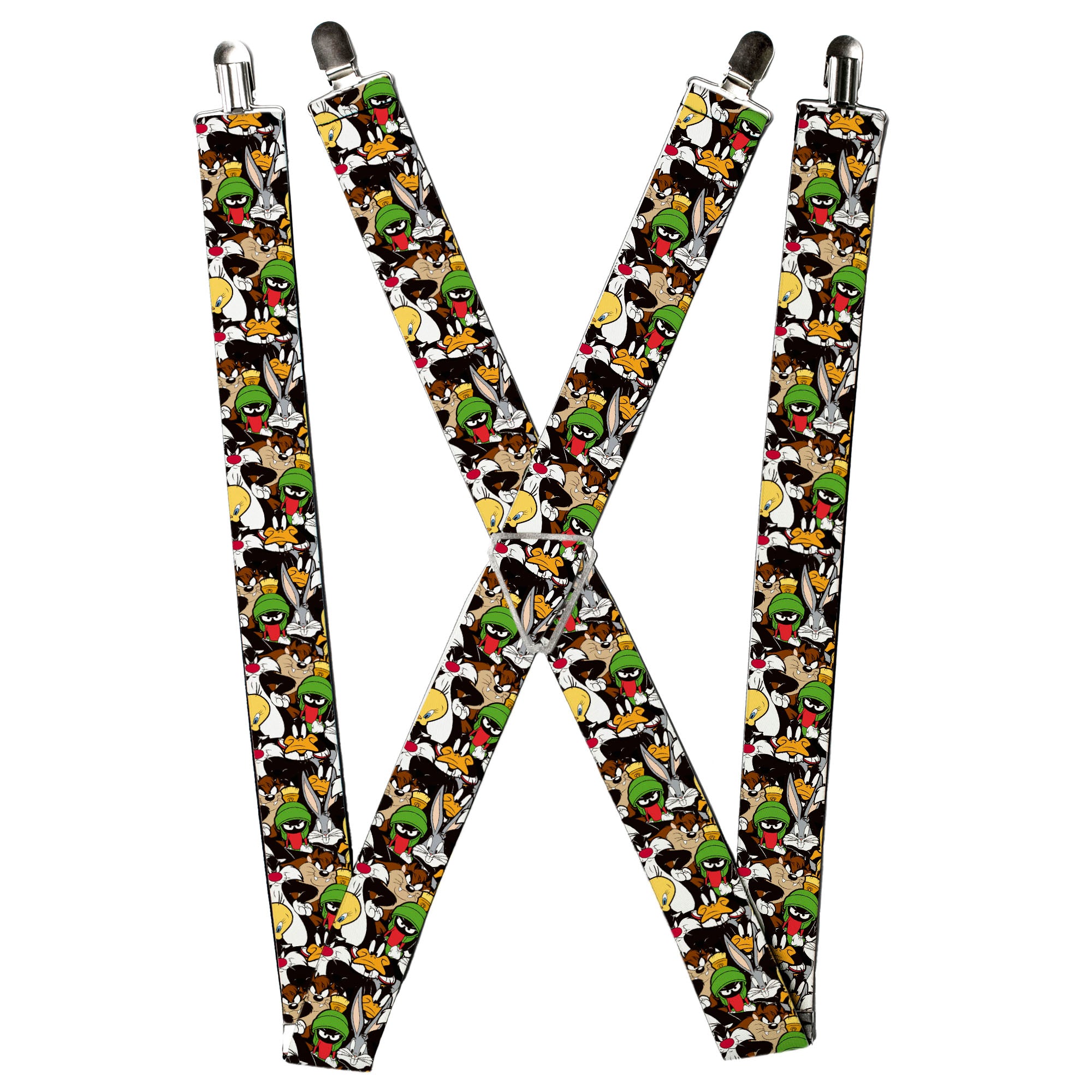 Suspenders - 1.5" - Looney Tunes 6-Character Stacked Collage3 – Buckle-Down
