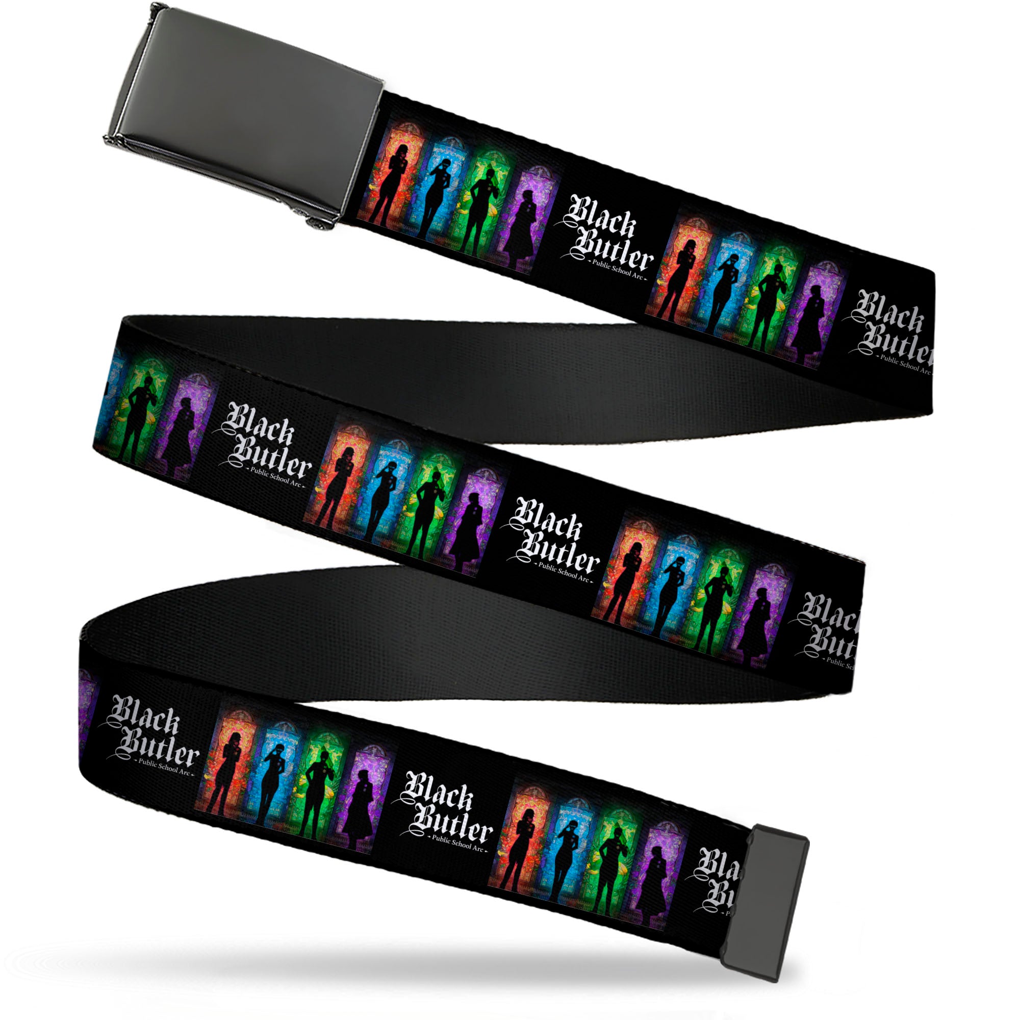 Web Belt Blank Black Buckle - BLACK BUTLER House Heads Silhouettes and ...