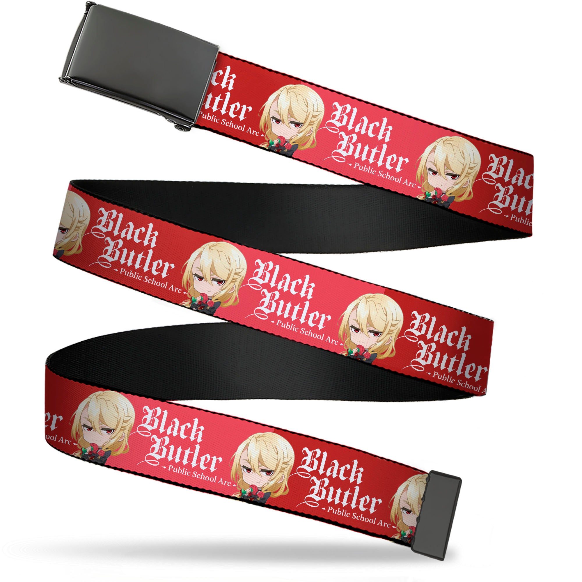 Web Belt Blank Black Buckle - BLACK BUTLER Chibi Edgar Redmond Pose an ...