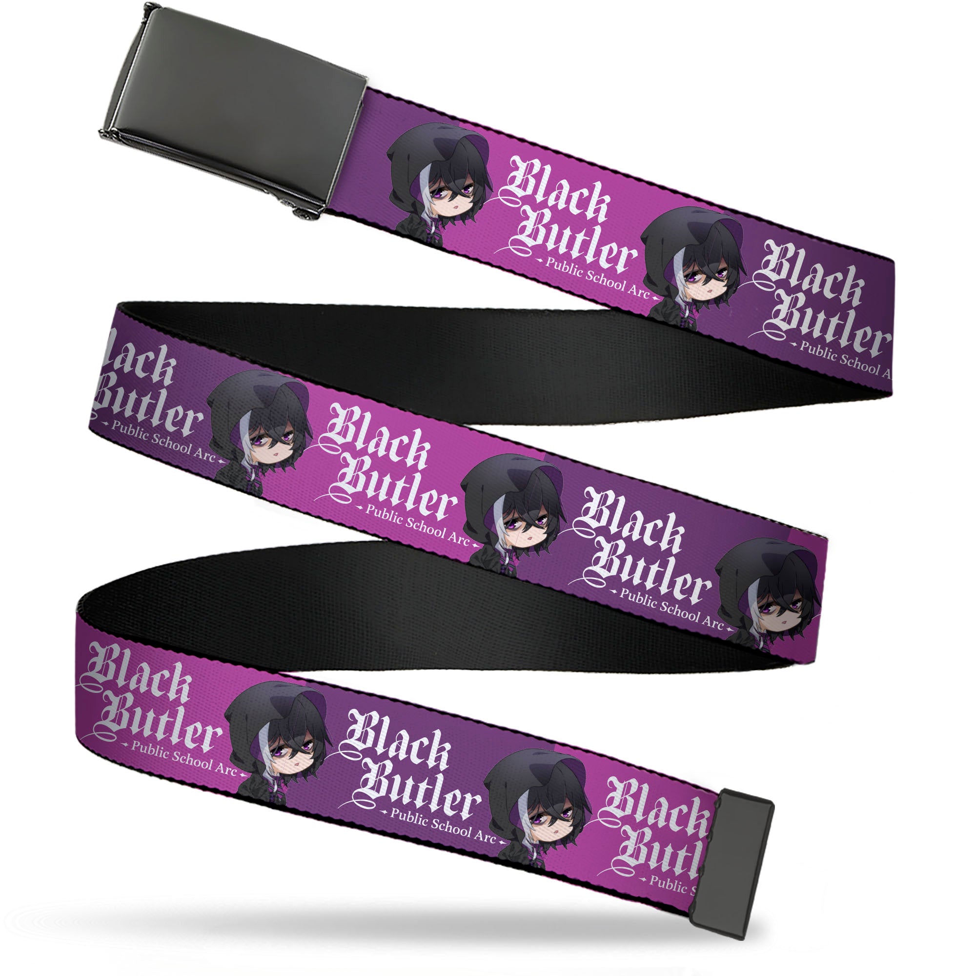 Web Belt Blank Black Buckle - BLACK BUTLER Chibi Violet Gregory Pose a ...