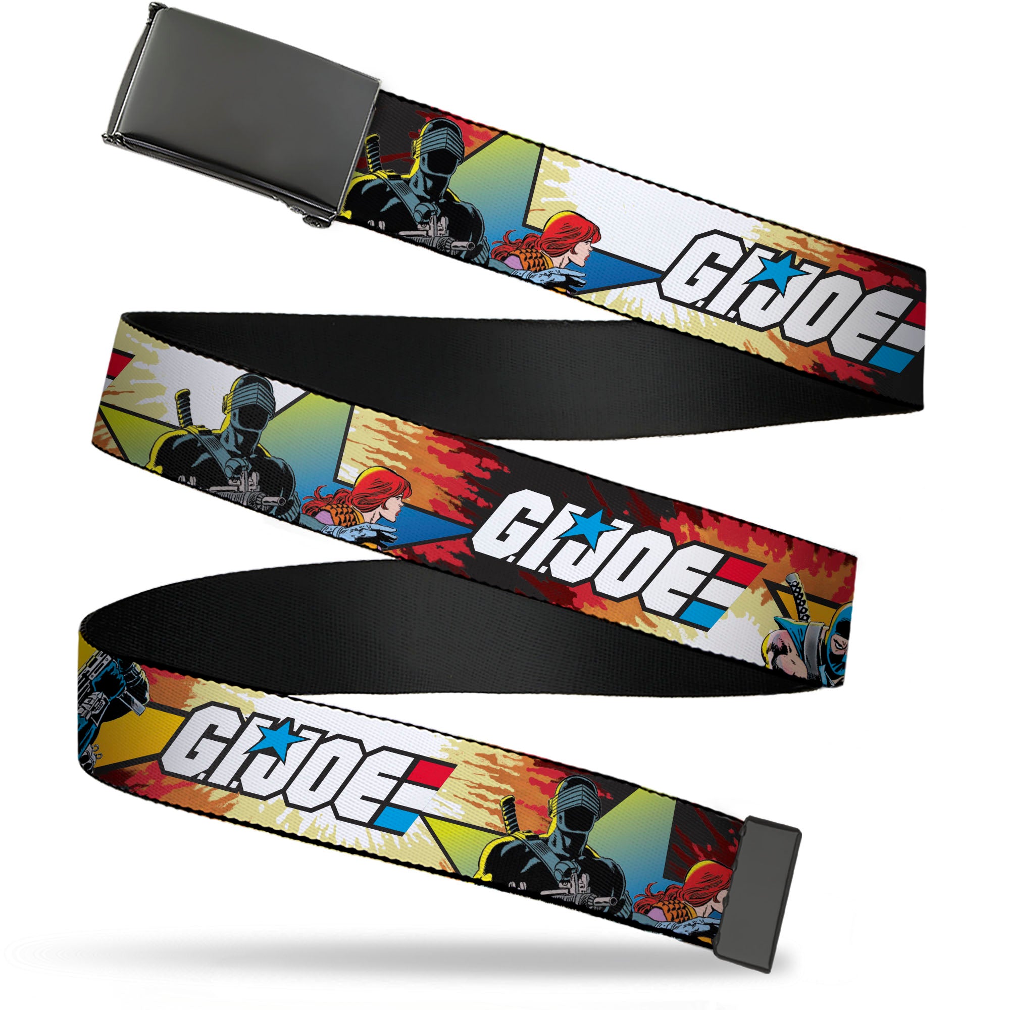 Web Belt Blank Black Buckle - GI JOE Storm Shadow Snake Eyes and Scarl ...