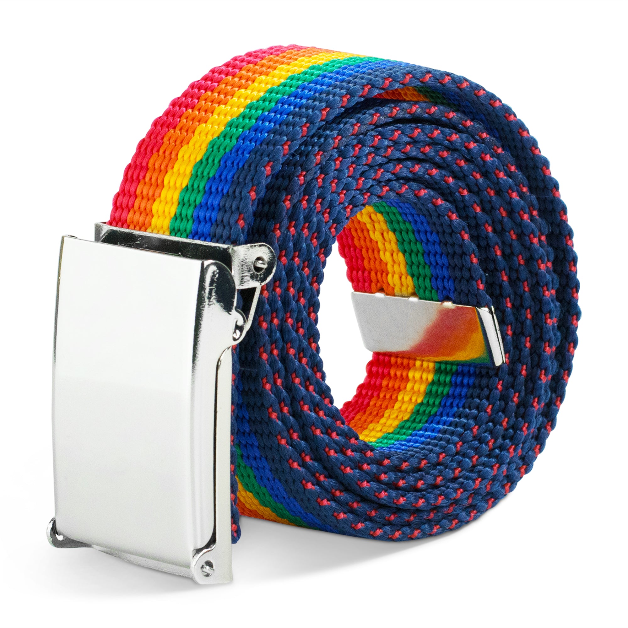 Web Belt Blank Chrome Buckle - Rainbow Webbing – Buckle-Down