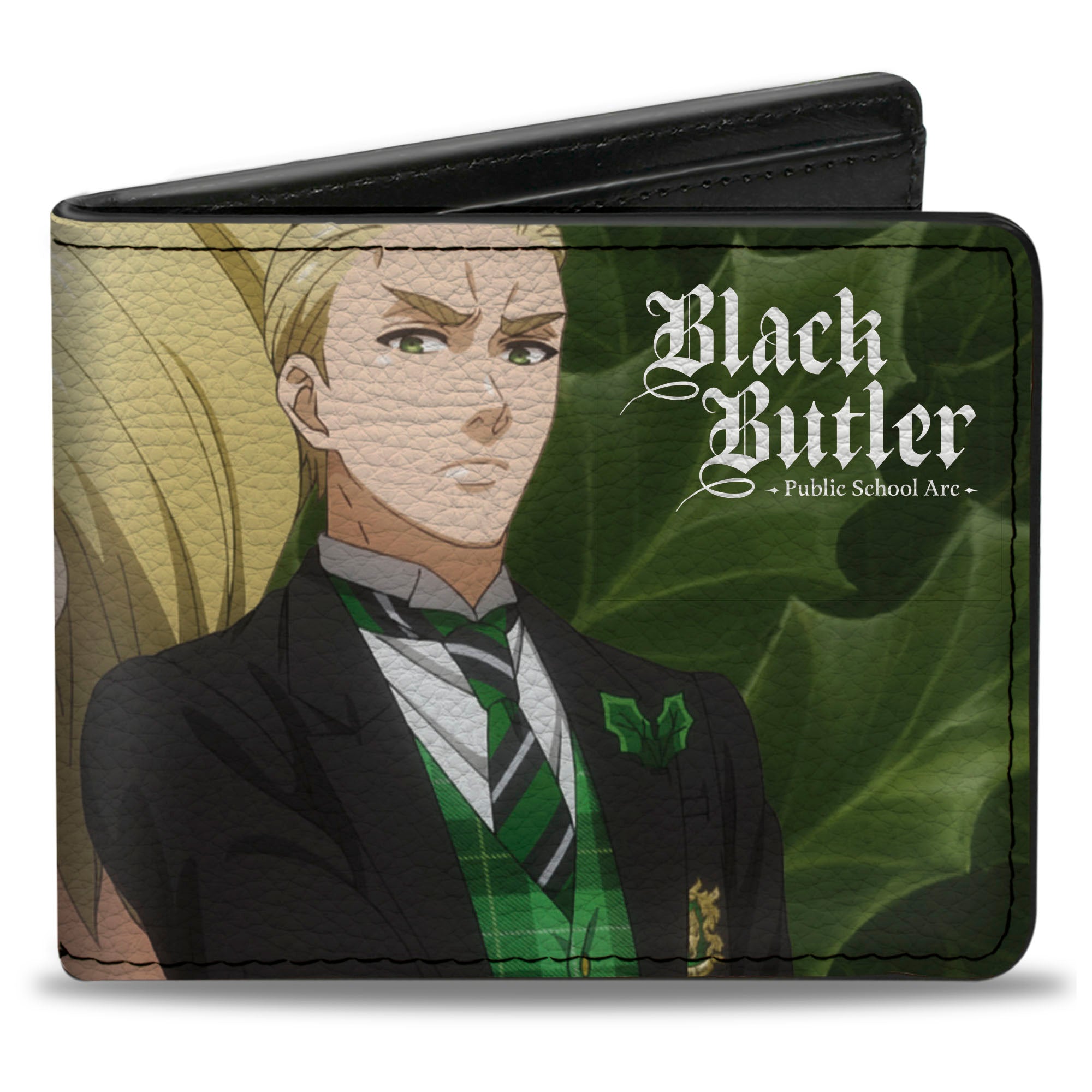 Bi-Fold Wallet - Black Butler Herman Greenhill Holly Face and Pose Gre ...