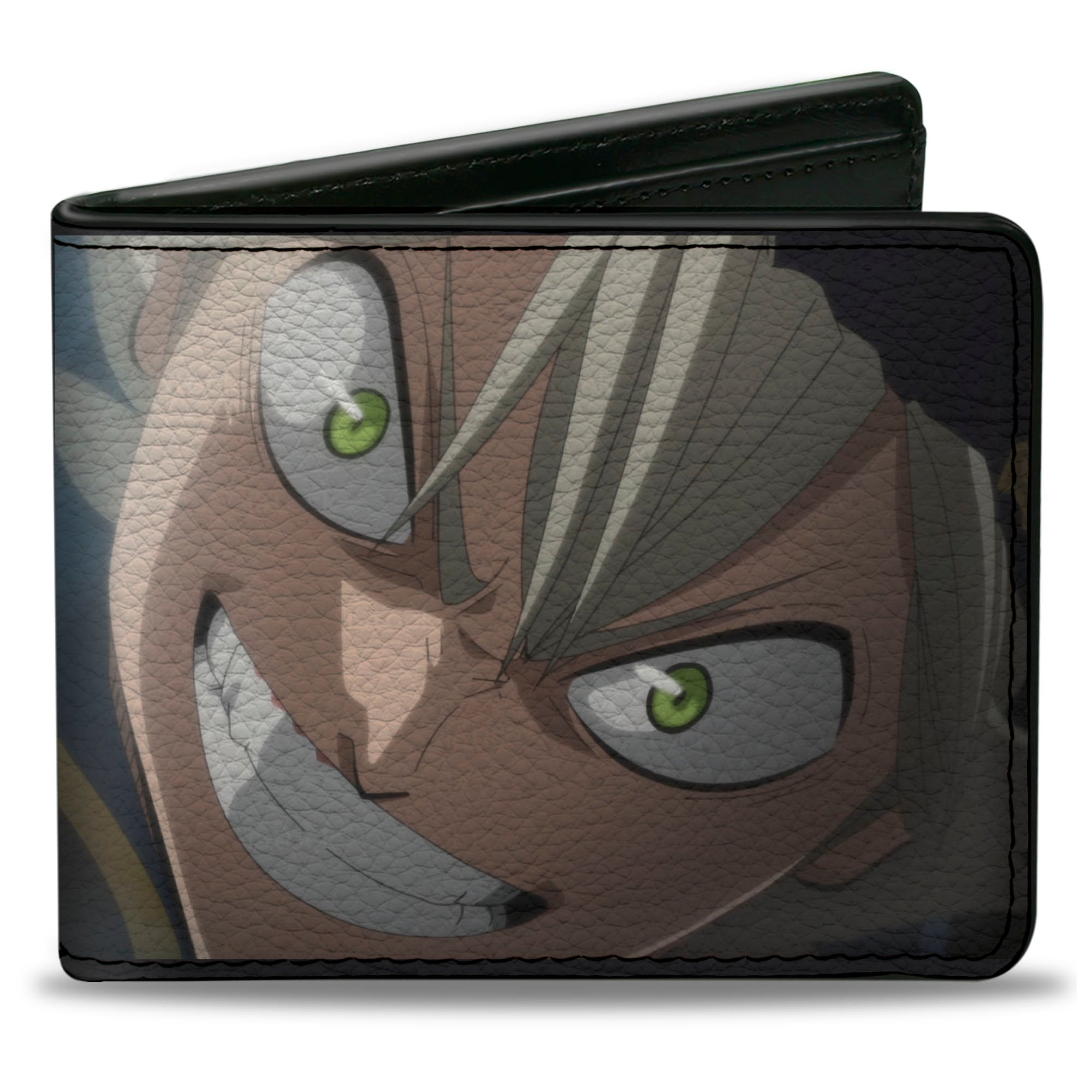 Bi-Fold Wallet - BLACK CLOVER Asta Face Close-Up and Title Logo ...