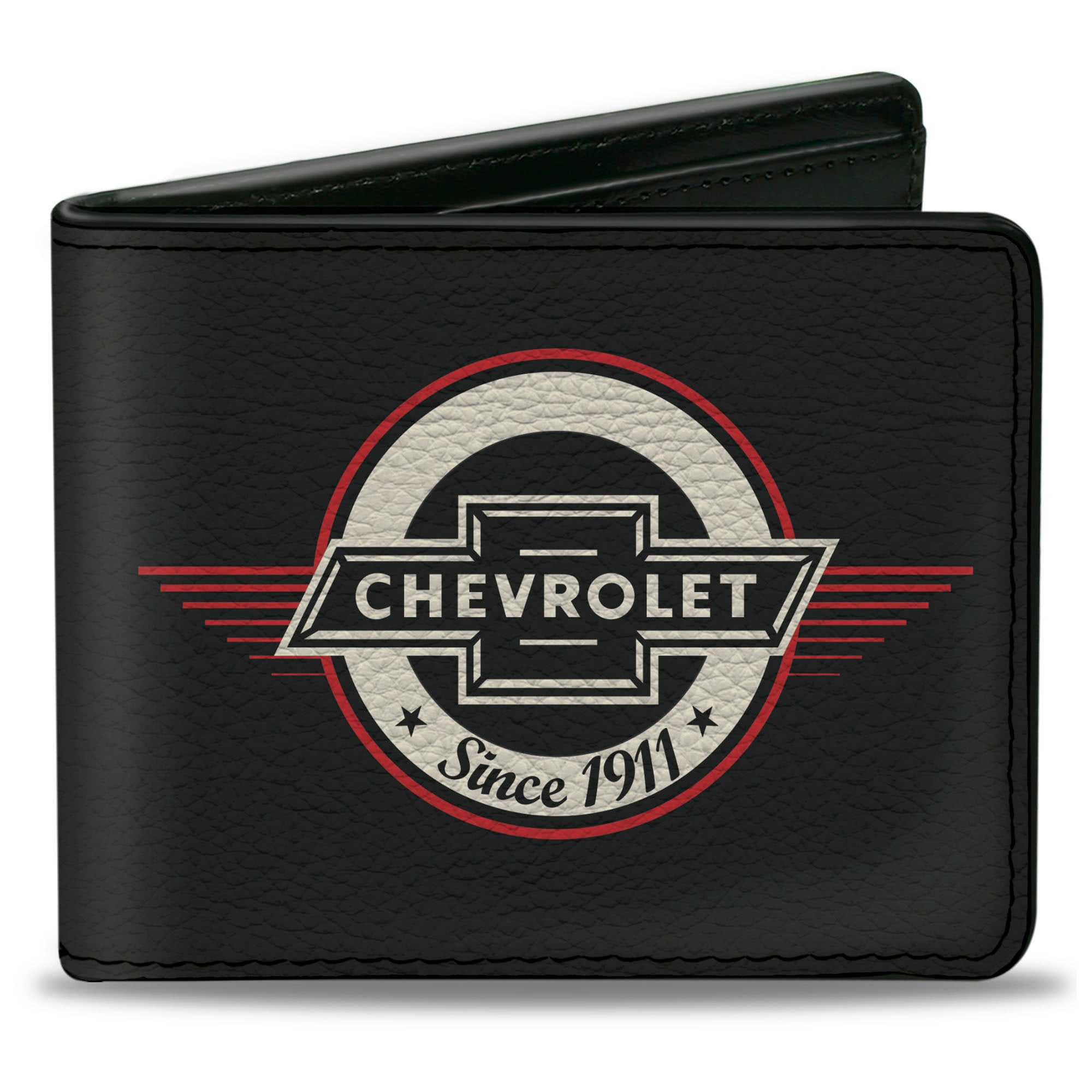 Bi-Fold Wallet - Retro Chevy Bowtie SINCE 1911 Black Red Ivory – Buckle ...