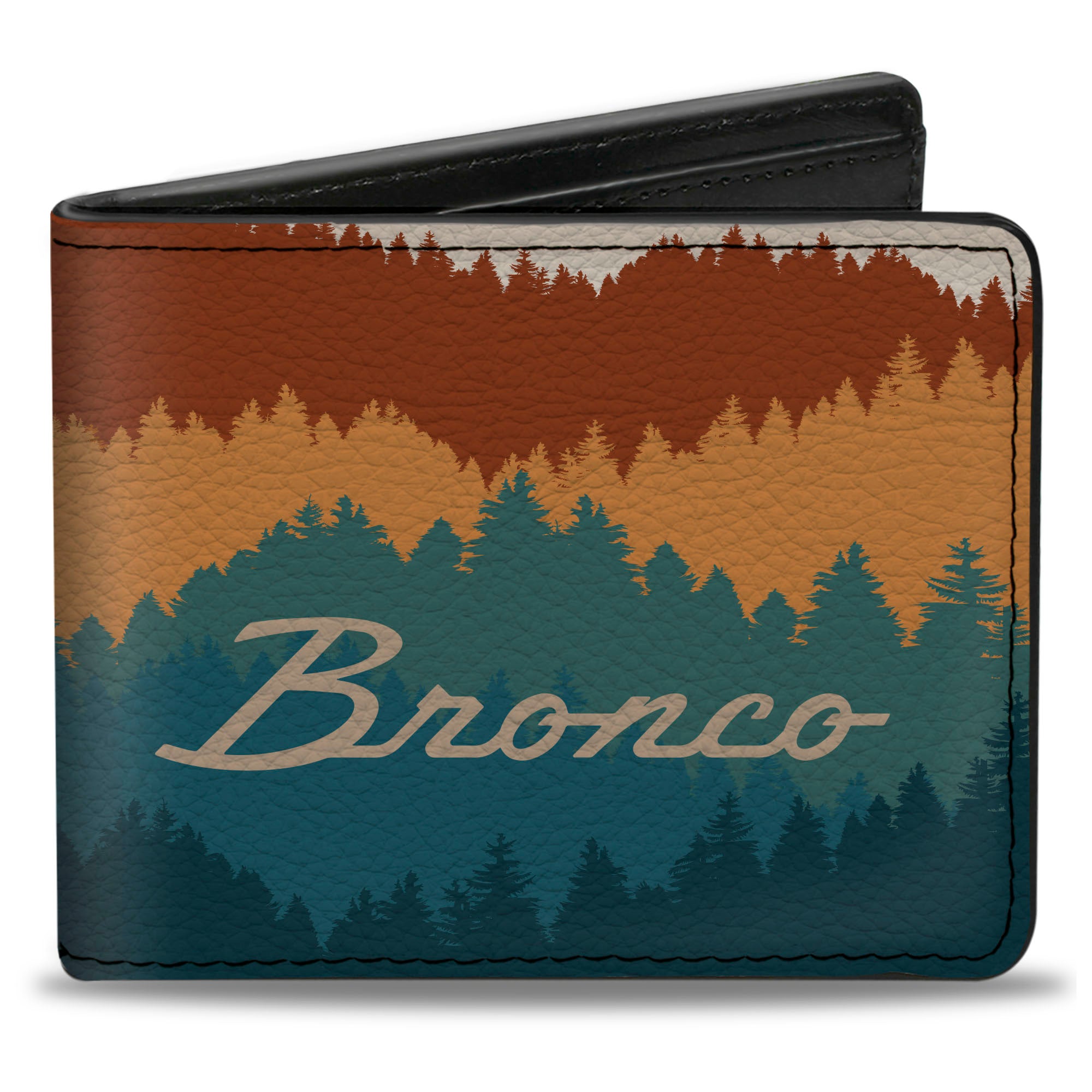 Bi-Fold Wallet - Ford BRONCO Script Wilderness Orange/Blues – Buckle-Down