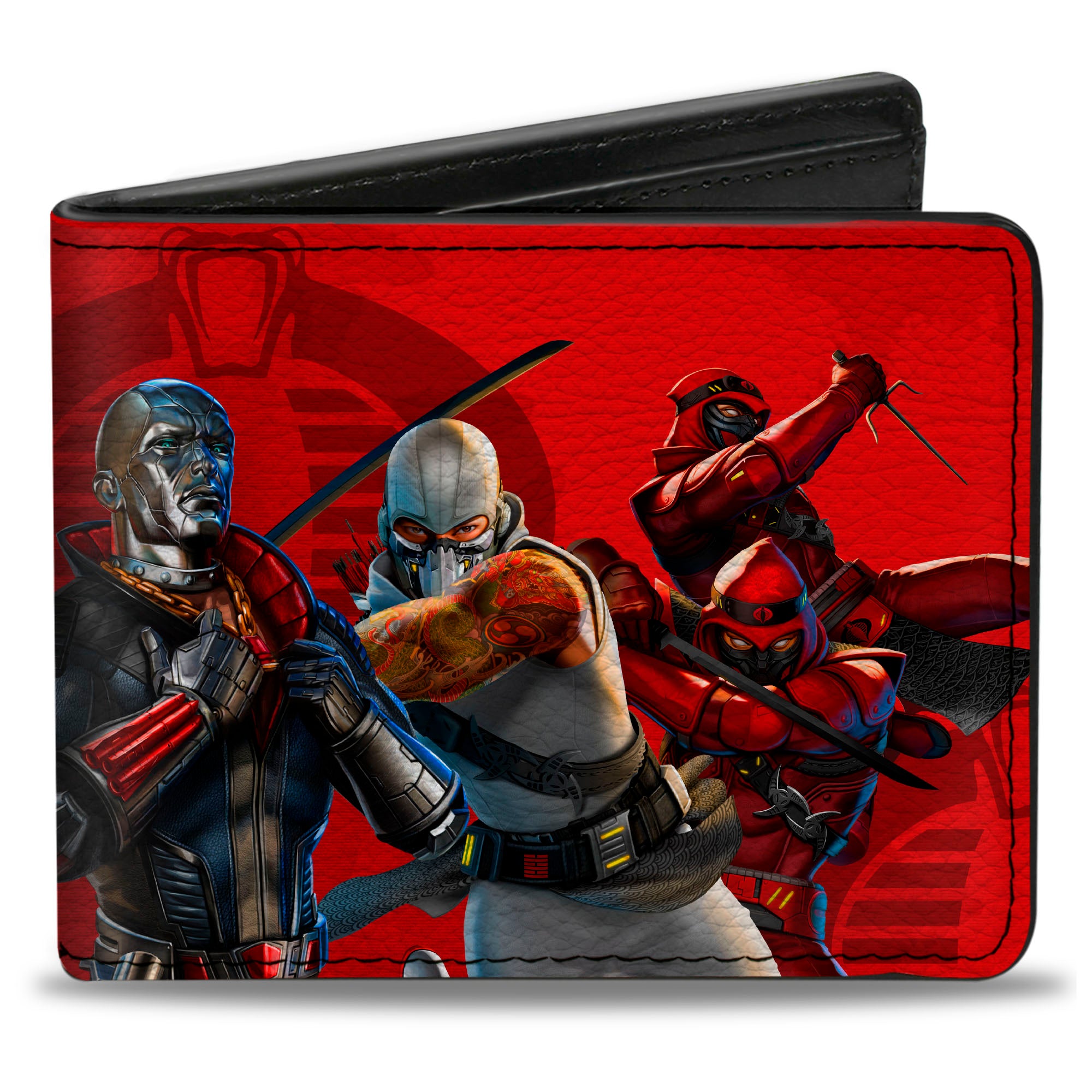 Bi-Fold Wallet - GI Joe COBRA Agents Group Pose and Logo Reds – Buckle-Down