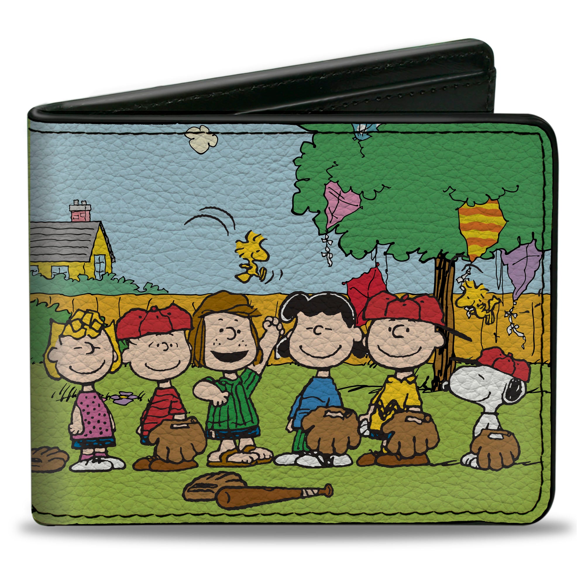 Bi-Fold Wallet - Peanuts Gang Backyard Baseball Group Pose – Buckle-Down