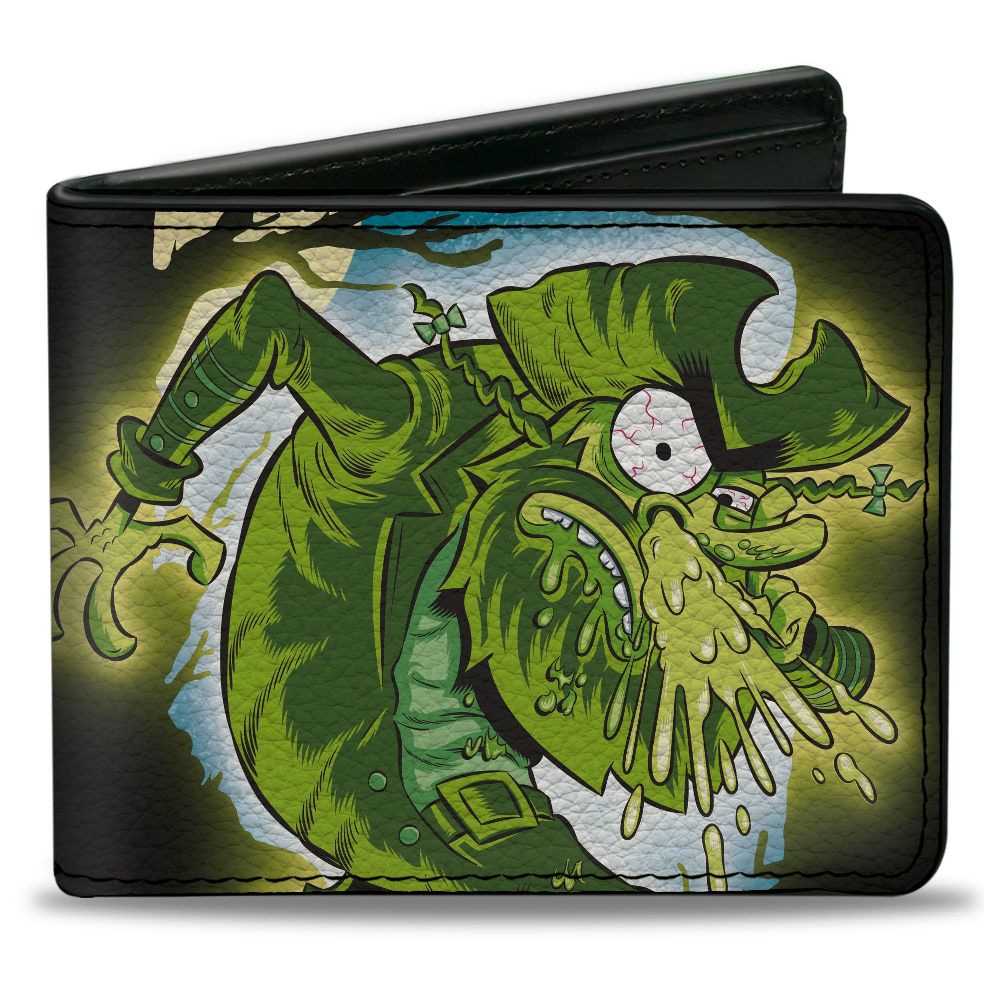 Bi-Fold Wallet - SpongeBob SquarePants Flying Dutchman Snot Pose Black ...