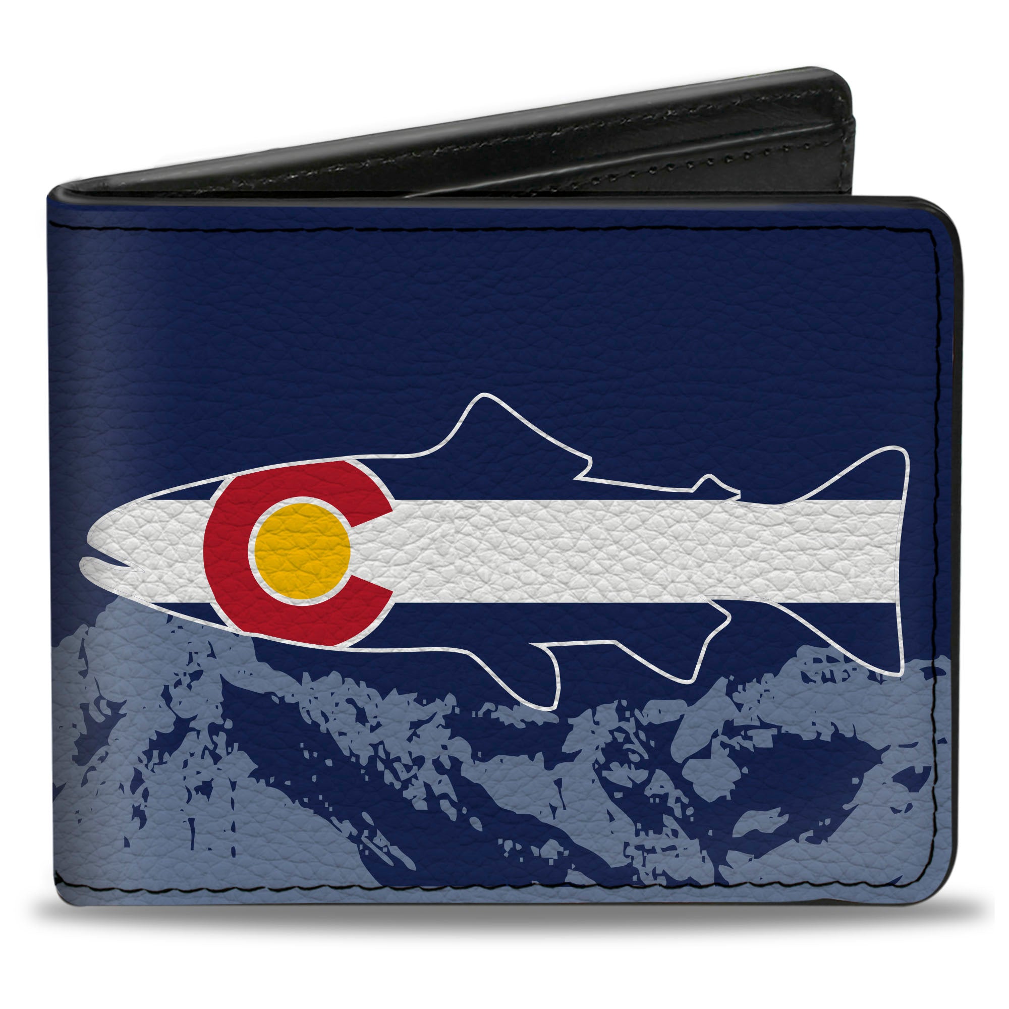 Bi-Fold Wallet - Colorado Trout Flag Blue White Red Yellow – Buckle-Down
