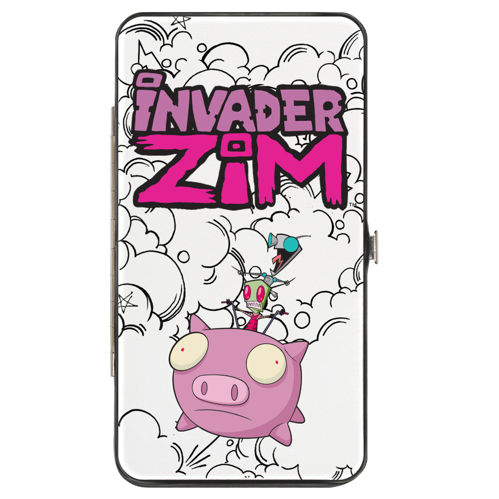 Hinged Wallet - INVADER ZIM Zim & GIR and Piggy Doddles White/Black ...