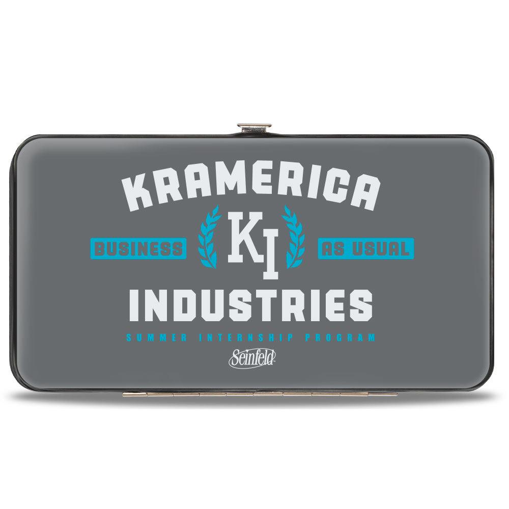 Hinged Wallet - Seinfeld Kramer KRAMERICA INDUSTIES Logo Grays Blue ...