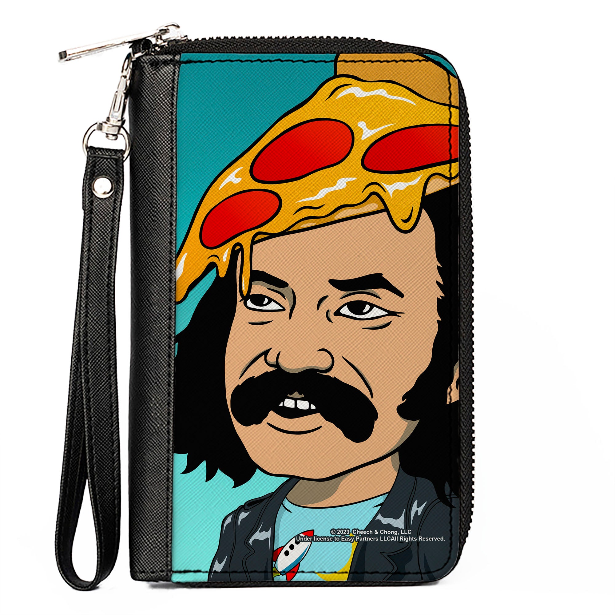 PU Zip Around Wallet Rectangle - Homies in Dreamland Cheech Pizza Head ...