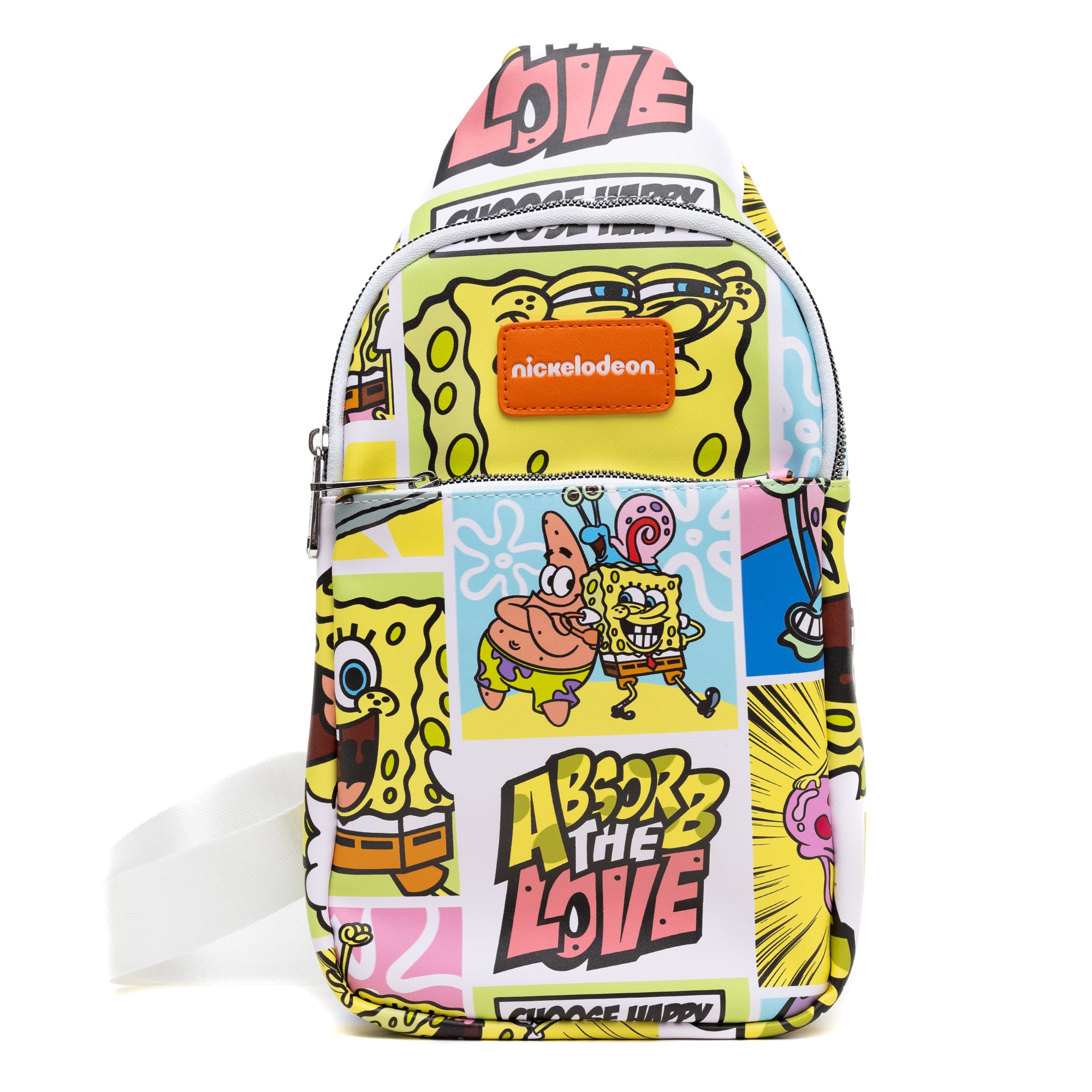 Nickelodeon Vegan Leather Crossbody Sling Bag, SpongeBob SquarePants a ...