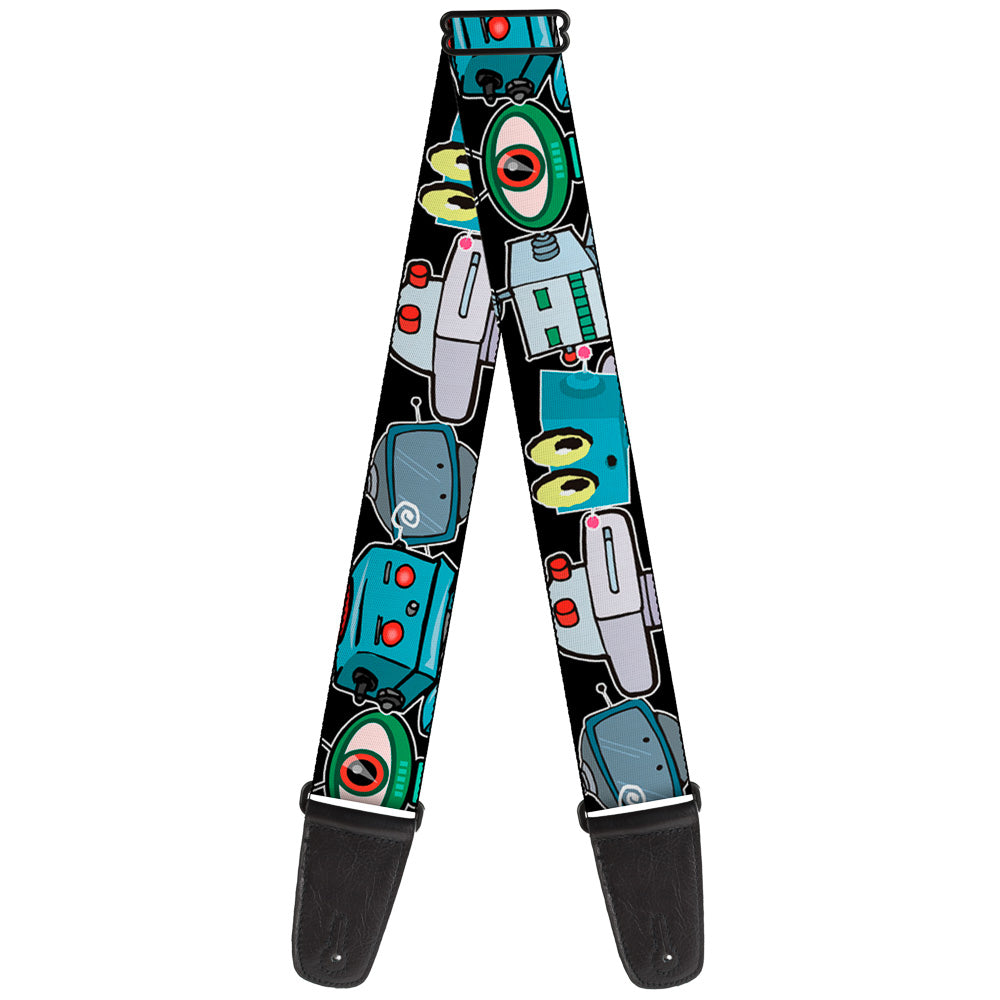 Guitar Strap - Robots C U Black – Buckle-Down