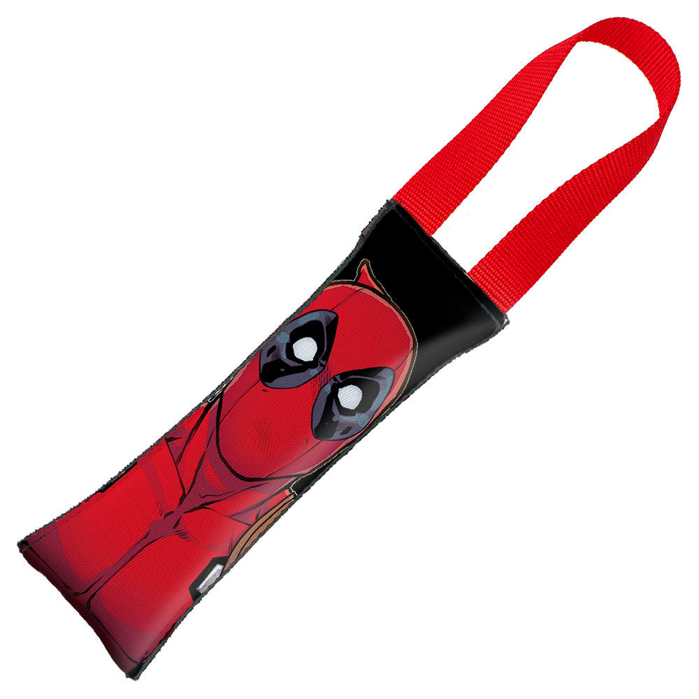 MARVEL DEADPOOL Dog Toy Squeaky Tug Toy - Deadpool Face + Deadpool Ico ...