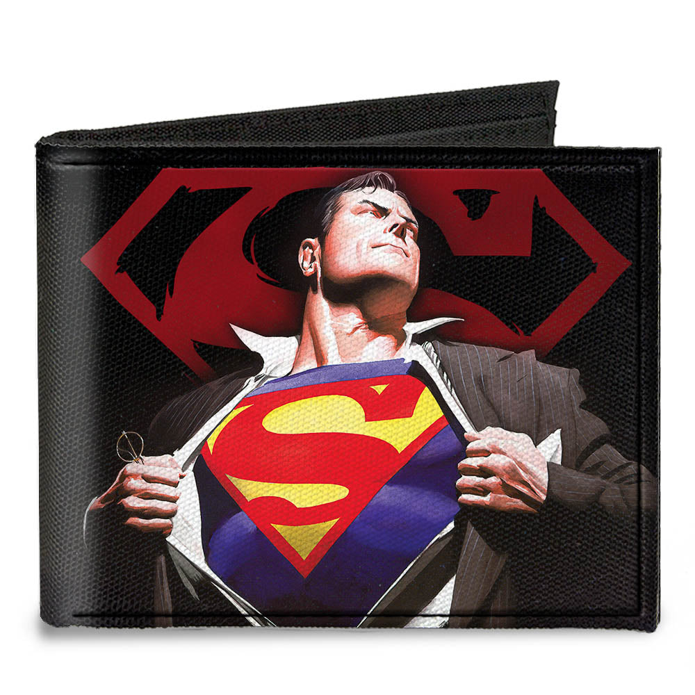 Canvas Bi-Fold Wallet - Superman Forever Clark Kent-Superman Transitio ...